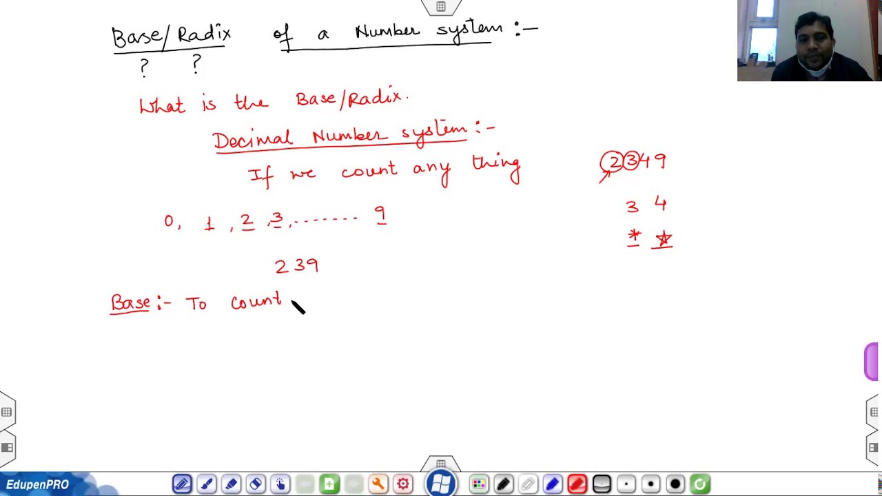 What is BASE or RADIX of Number System:Lecture 1 - YouTube