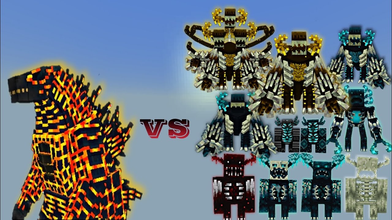 Thermonuclear Godzilla vs Warden Plus (Wardens) | Minecraft Bedrock ...