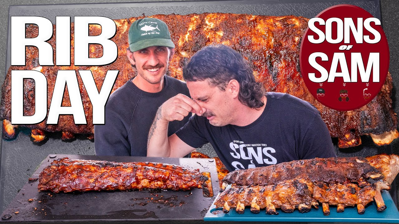 THE SONS OF SAM THE COOKING GUY MAKE RIBS FOR THE VERY FIRST TIME ...