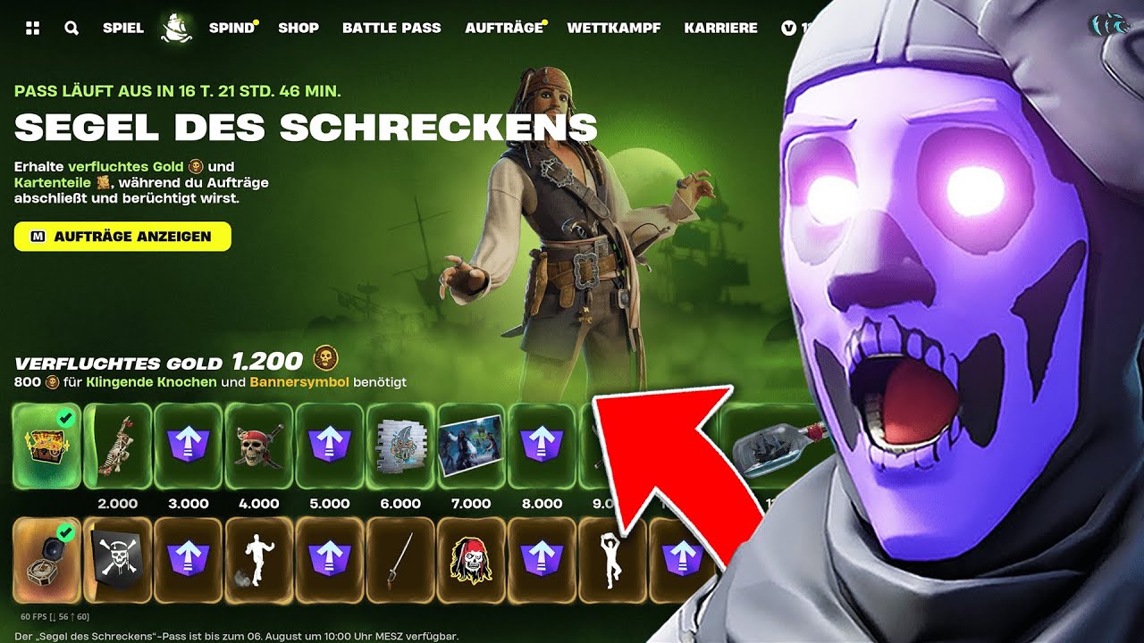 🔴 LIVE: NEUER JACK SPARROW BATTLE PASS!😱 - Custom Games & Skin Contest ...