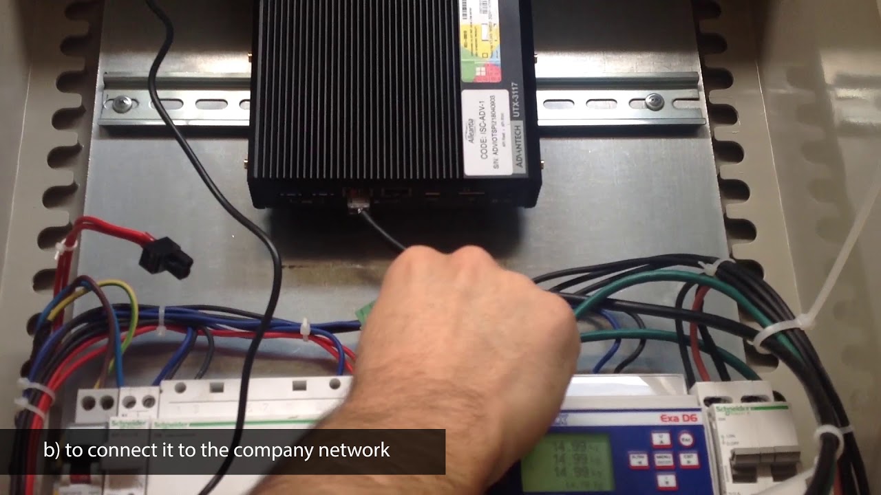 Advantech UTX-3117 gateway electrical installation - YouTube