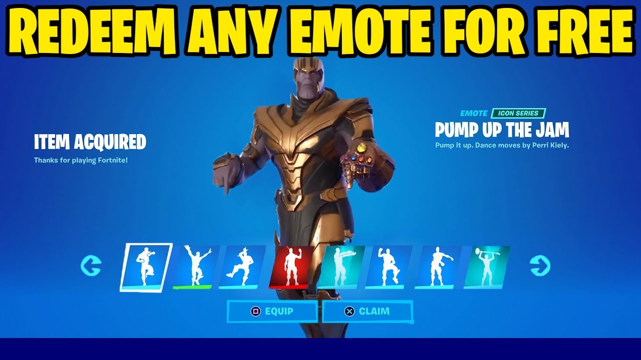 How To Redeem Any Emote For Free In Fortnite! - YouTube