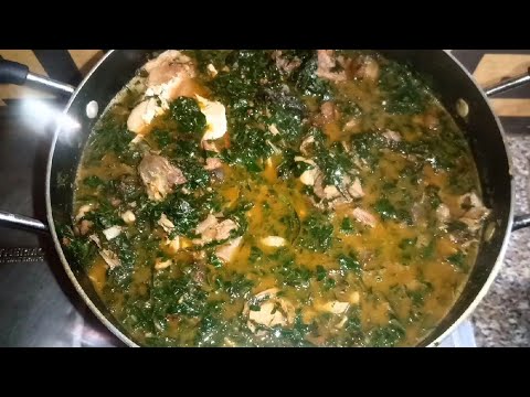 Ofe Ede - How To Cook Ofe Ede | Cocoyam And Vegetable Soup - YouTube