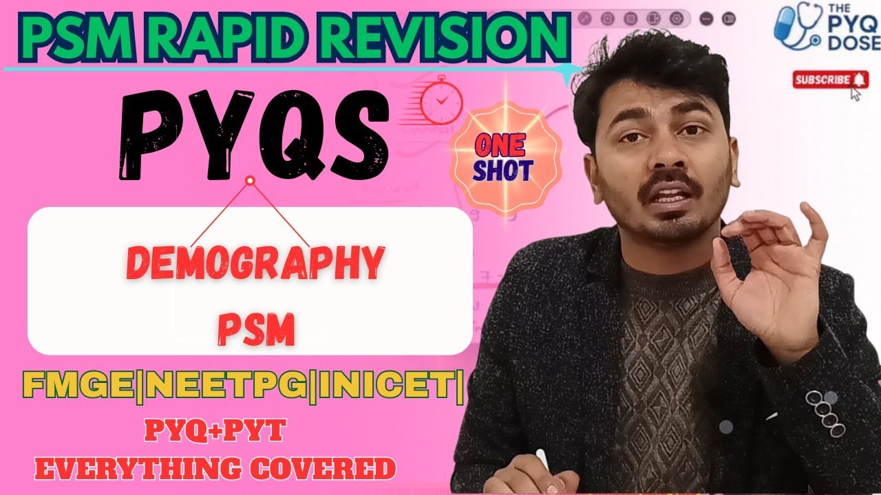 PSM Rapid Revision | PYQs for NEET PG & FMGE 2025 🔥|DEMOGRAPHY AND ...