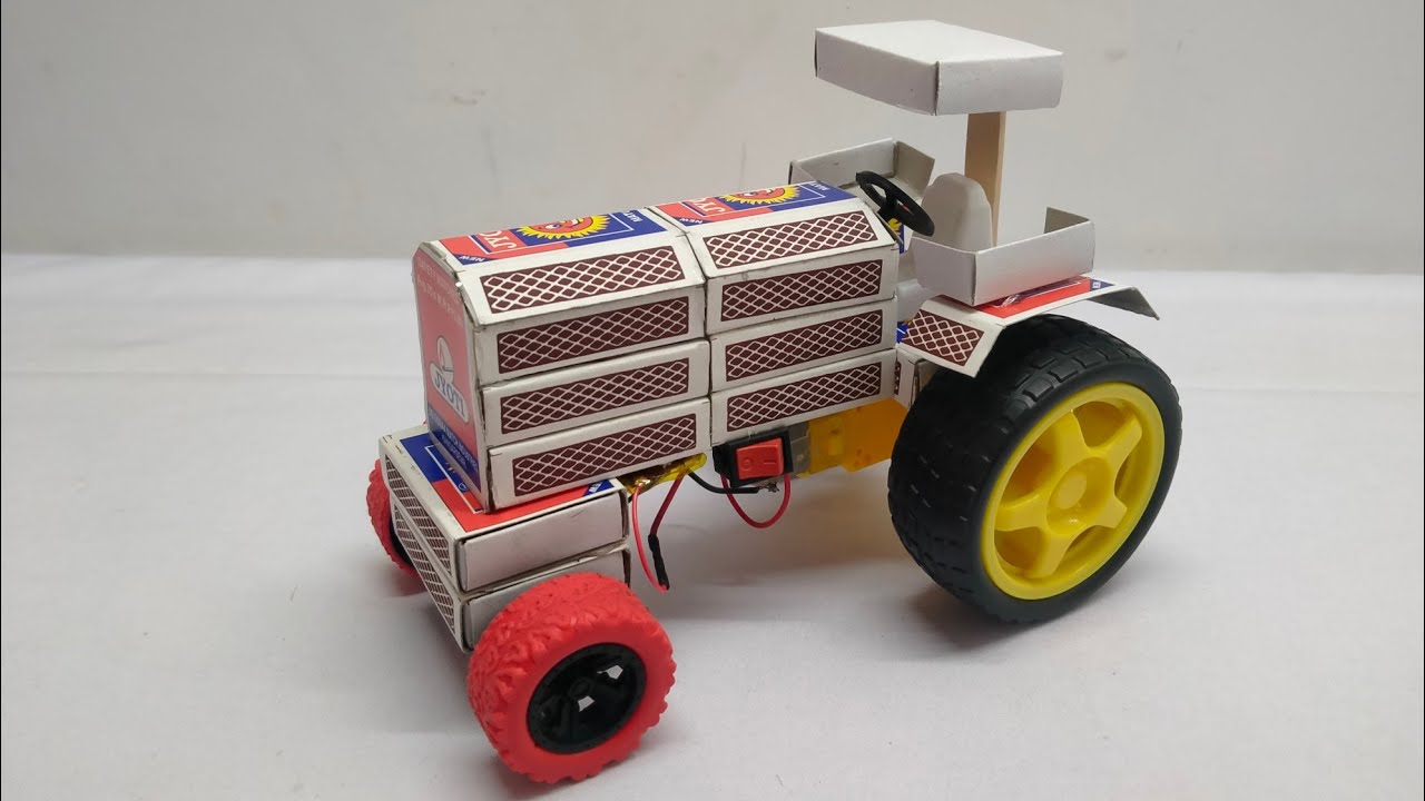 How To Make A Tractor From Matchbox || Diy Matchbox Tractor At Home ...