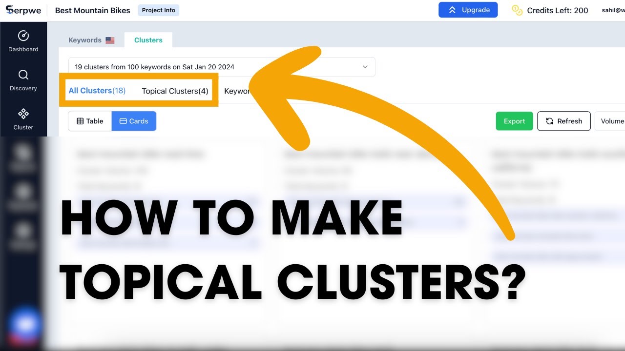 How to Do Topical Clustering and Keyword Discovery on SerpWe? | Keyword ...