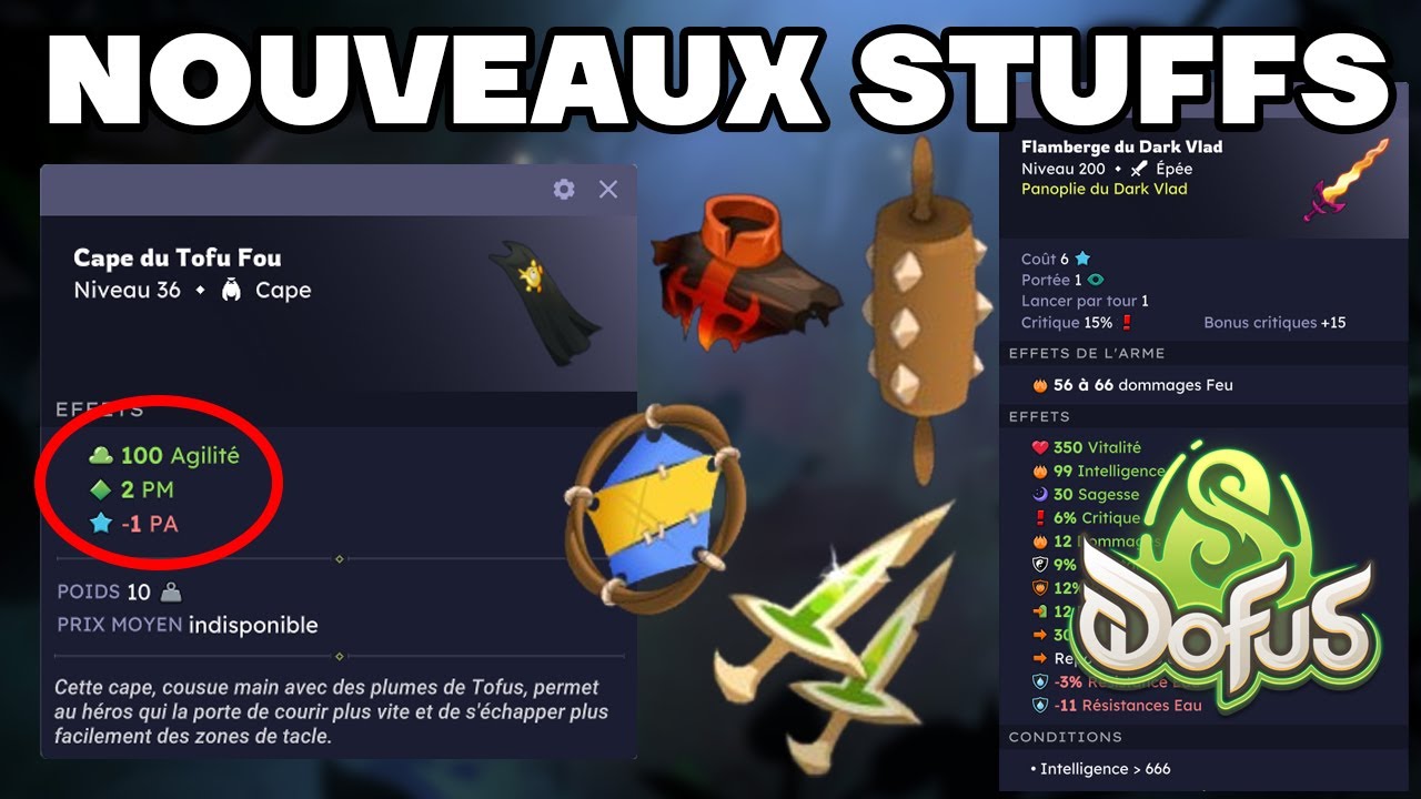 NOUVEAUX ITEMS DOFUS 3 ! LA CAPE TOFU FOU ?! - YouTube