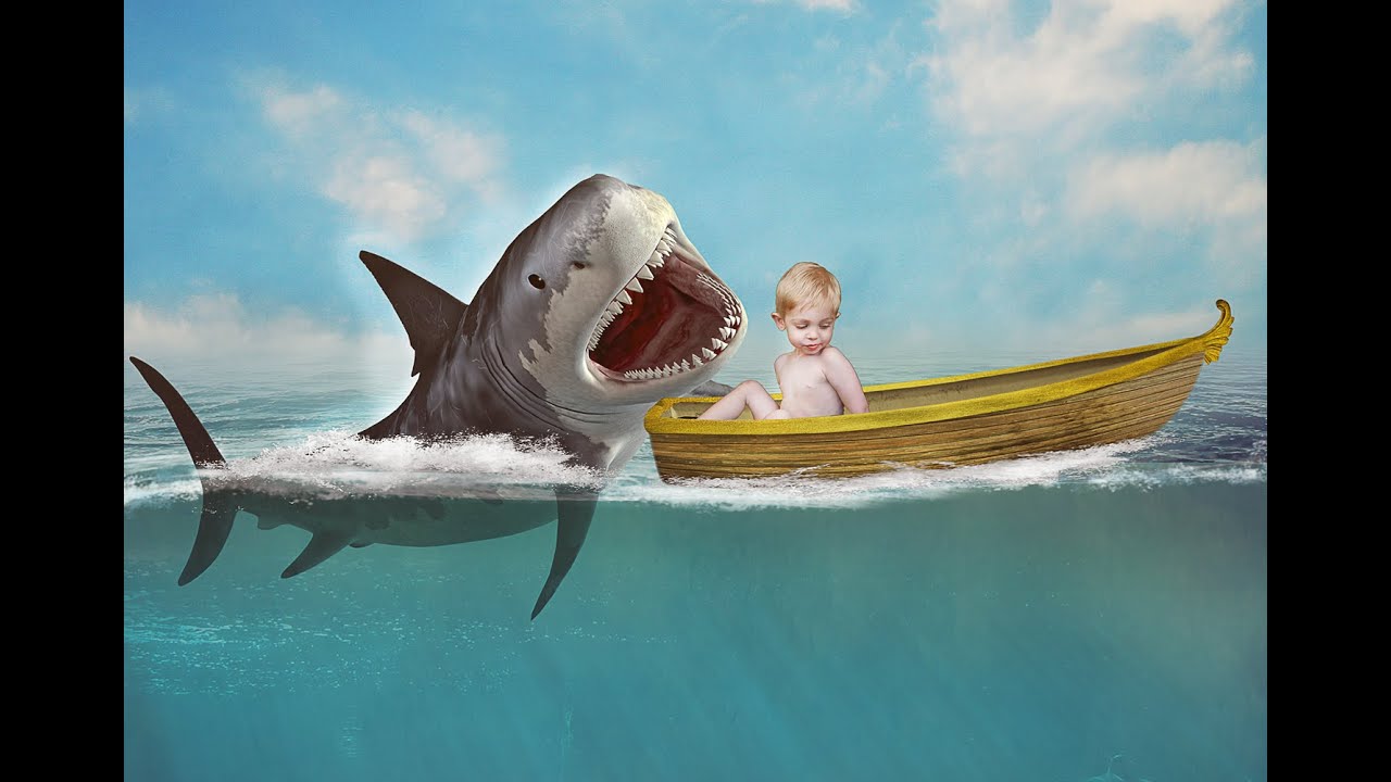 photoshop photo manipulation | Shark bite | photoshop tutorials - YouTube