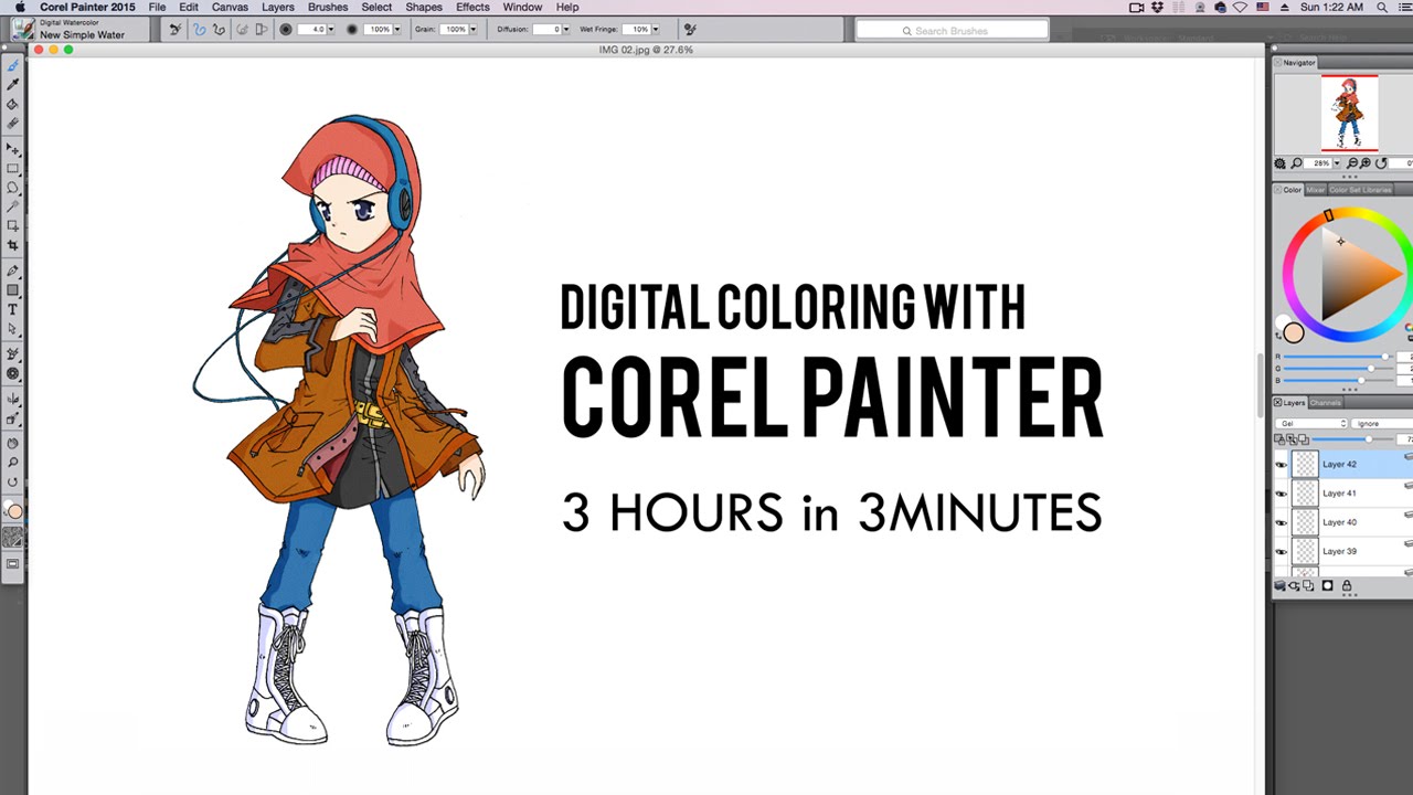 Digital Coloring with Corel Painter - YouTube