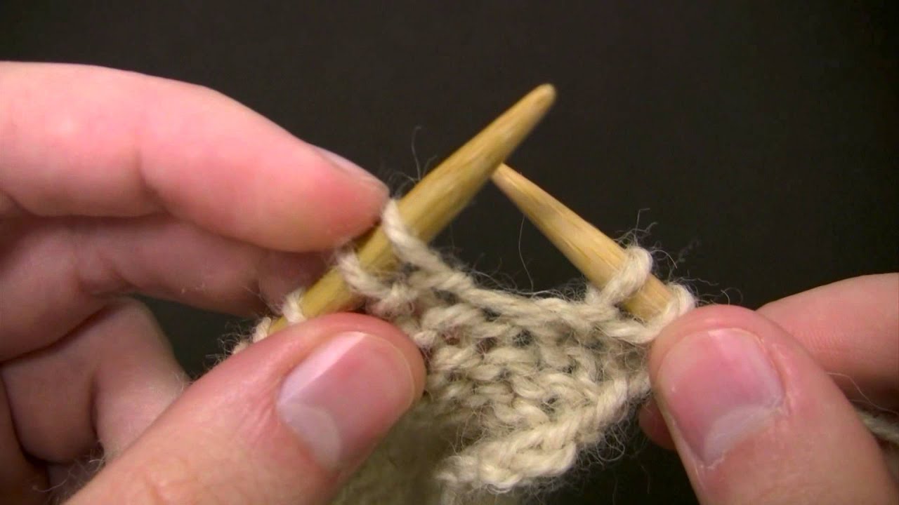 Purl Stitch - English Style - YouTube