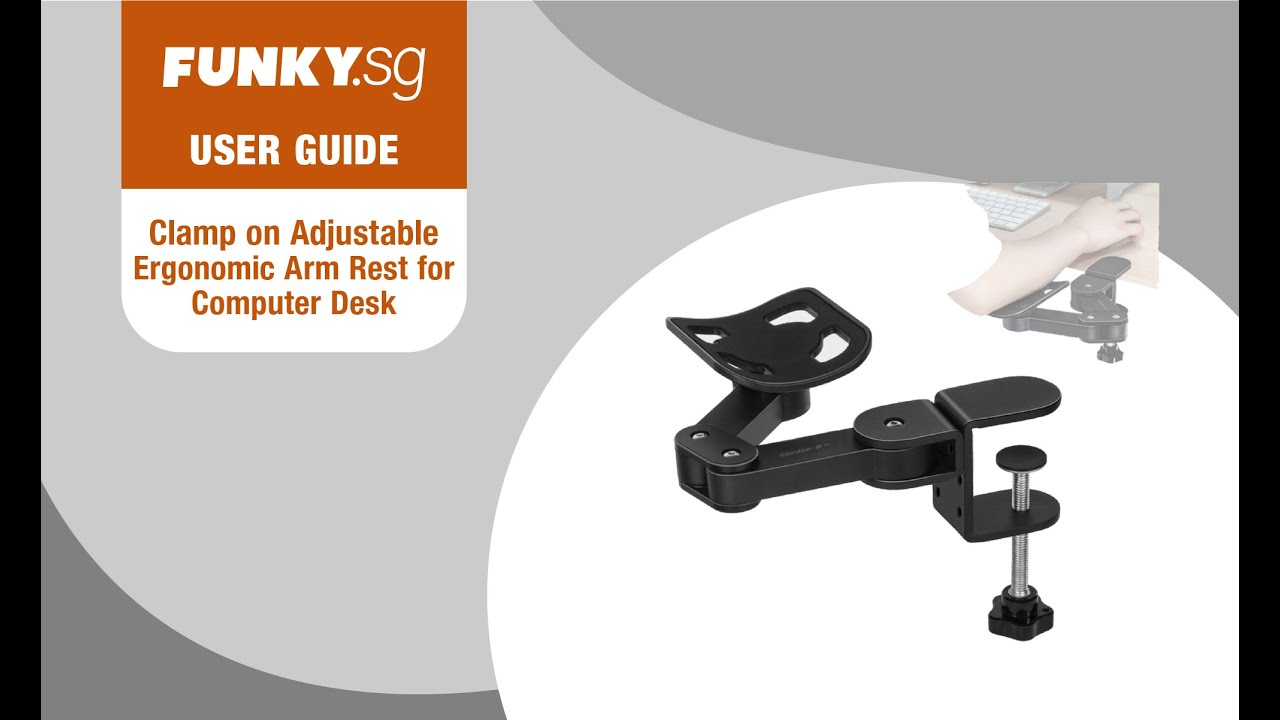 Clamp on Adjustable Arm Rest for Desk - YouTube