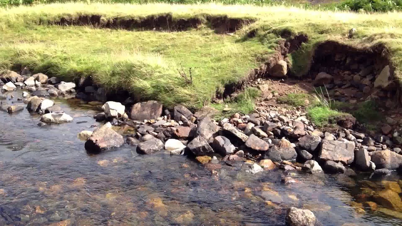 Upland river meander - YouTube