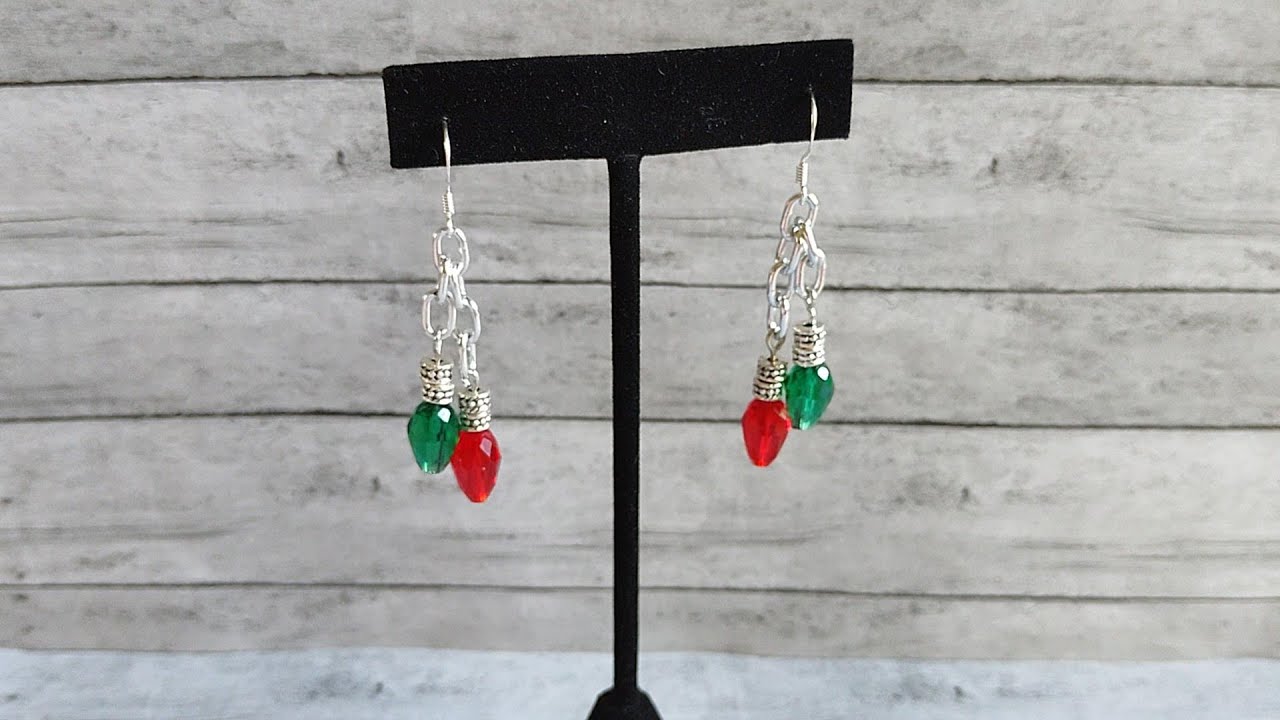 Christmas Light Earrings Tutorial - YouTube