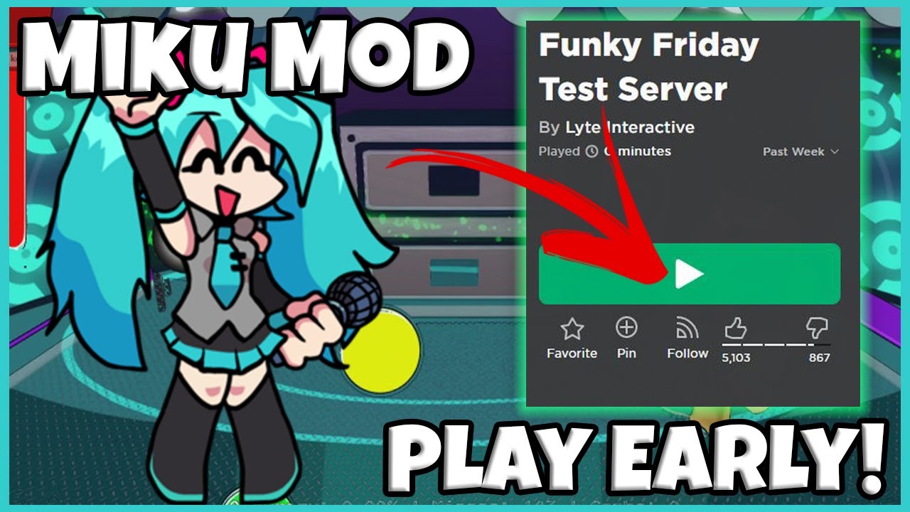how to play miku mod early in funky friday.. - YouTube