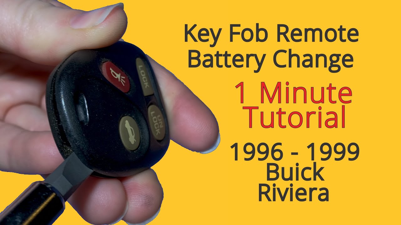 How To Replace A 1996 - 1999 Buick Riviera Key Fob Remote Battery - YouTube