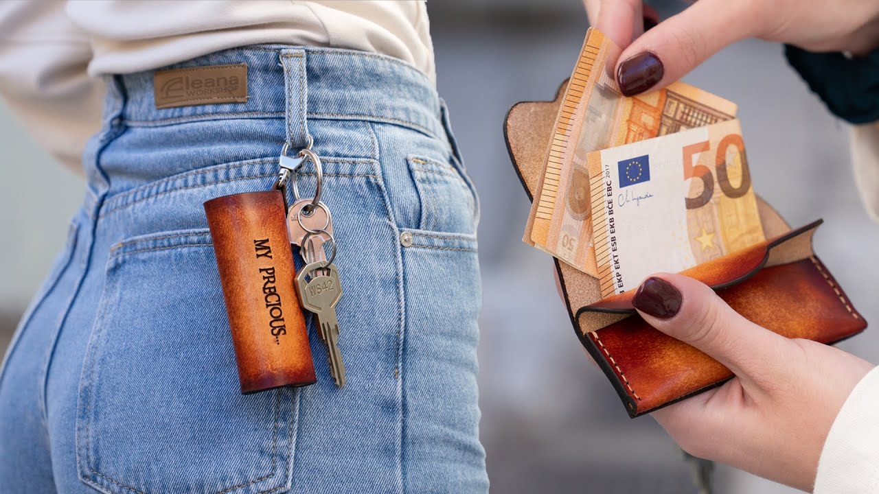 Mini Wallet Key Chain | PDF Leather Crafting Pattern - YouTube