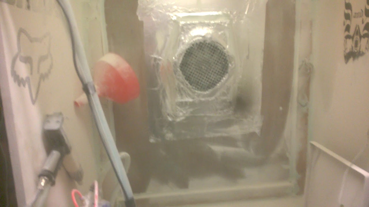 homemade powder coating booth set up - YouTube