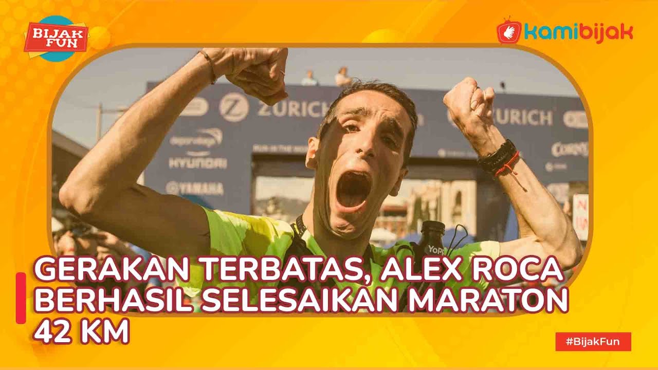 Gerakan Terbatas, Alex Roca Berhasil Selesaikan Maraton 42 KM - YouTube