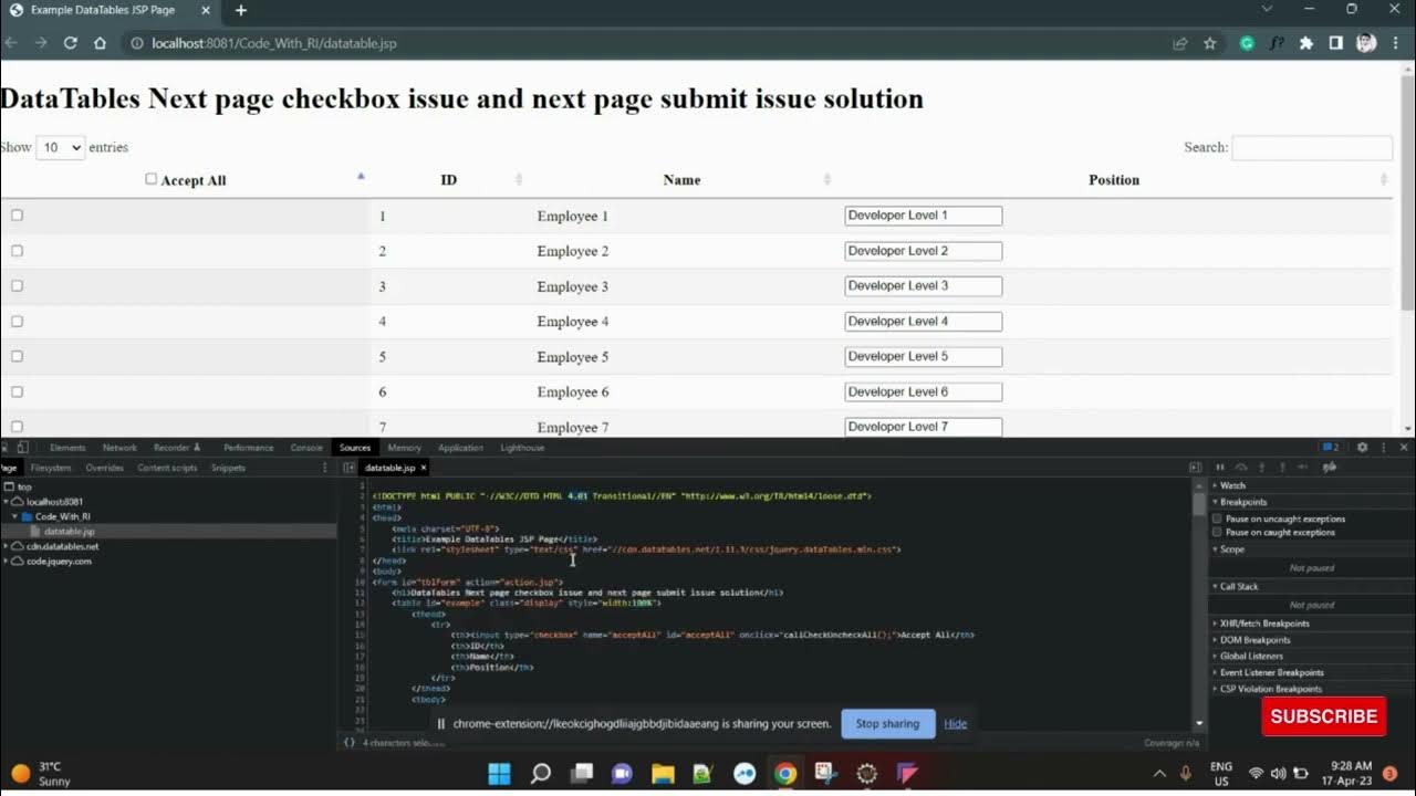 How Debug Javasacript Code in Jsp & HTML - YouTube