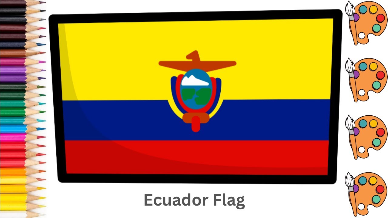 Ecuador Flag - Sketch Art and Paint | Step by step tutorial | Pencil to ...