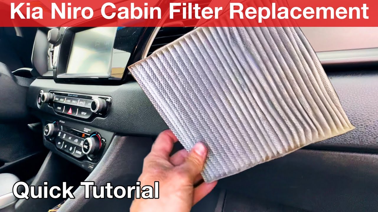 2017 - 2022 Kia Niro How to replace cabin air filter 2018 - YouTube