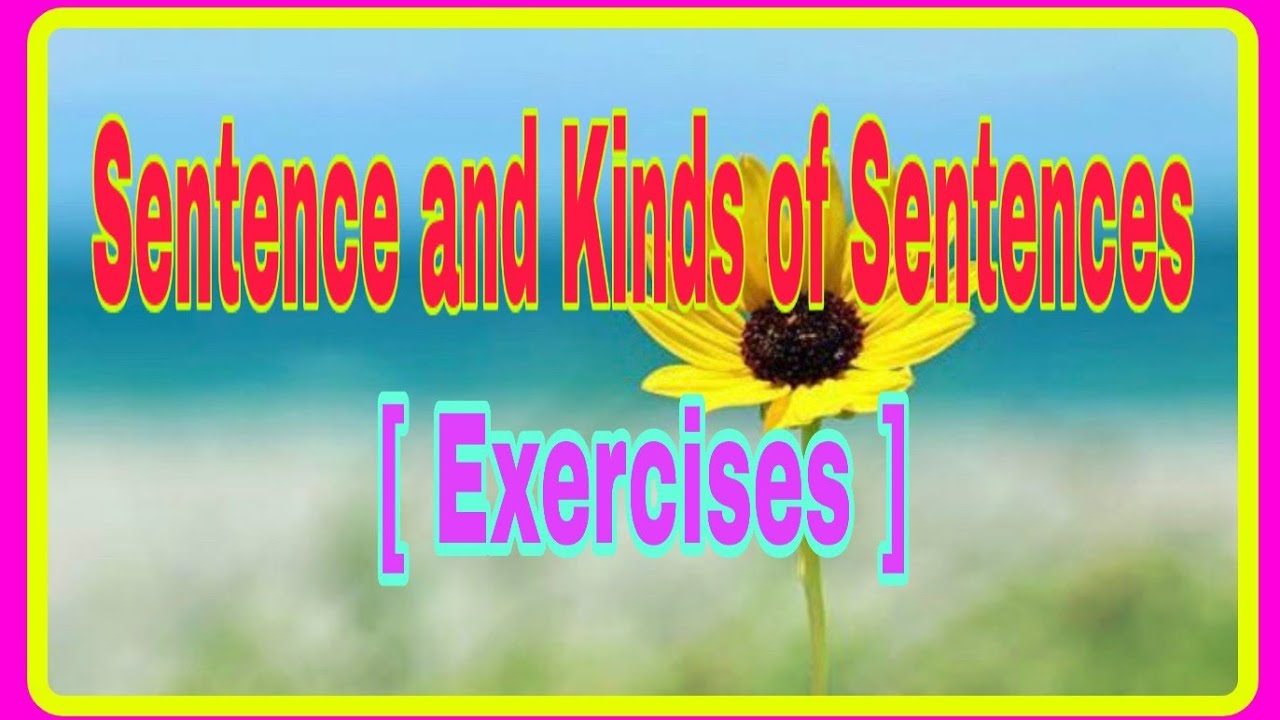 Sentence and Kinds of Sentences ( Exercises ), Class - 3 - YouTube