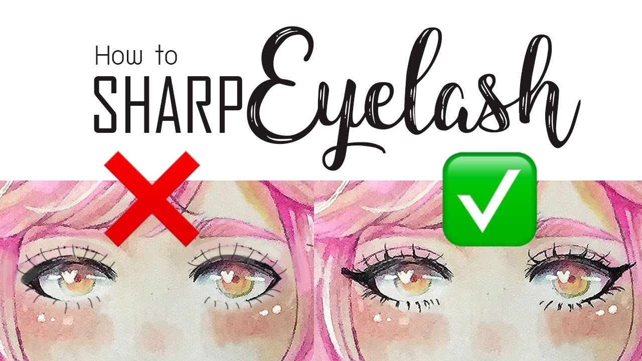 🔪 how to draw sharp and natural eyelashes 🔪 | ctclockwises - YouTube
