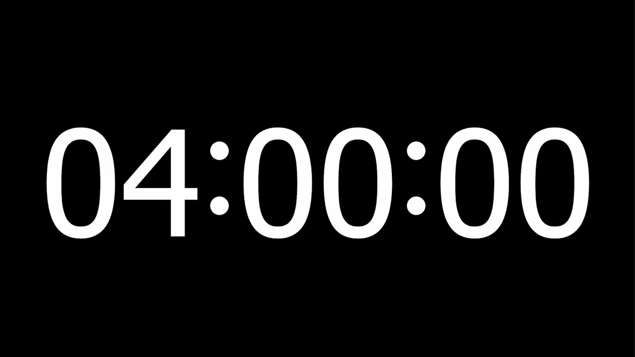 4 saat (240 dakika) geri sayım zamanlayıcı || 4 hours (240 minutes ...