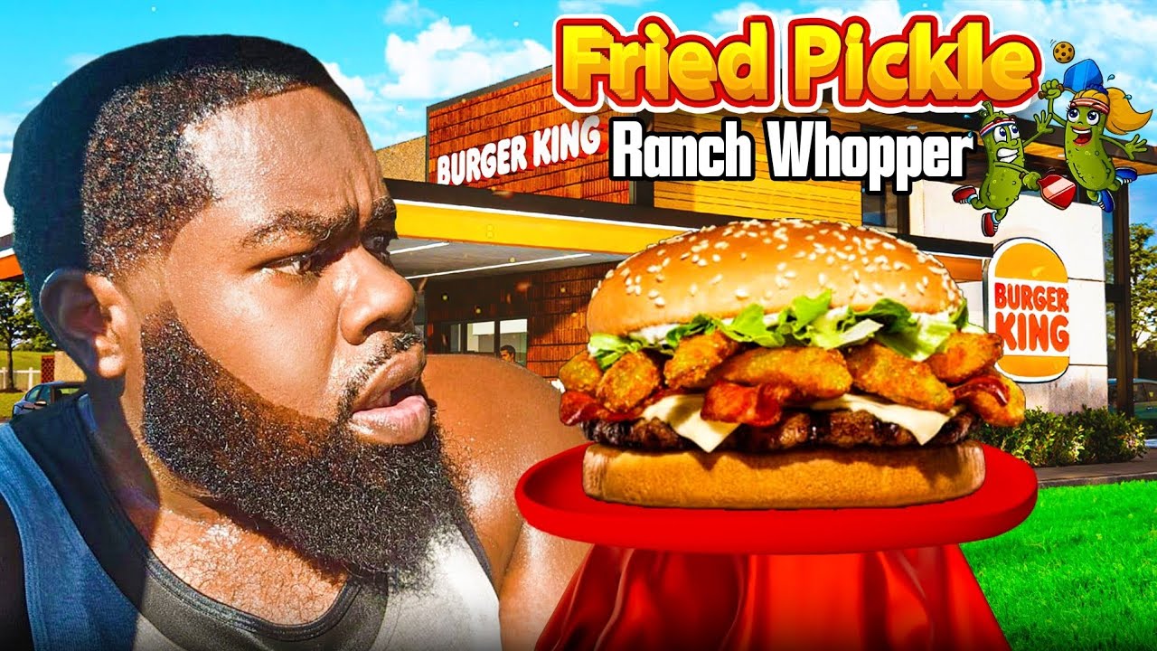 Trying the NEW Burger King Fried Pickle Ranch Whopper! - YouTube