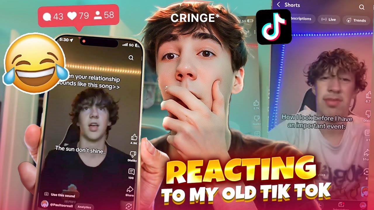 Reacting to my old Tik Toks *CRINGE WARNING* - YouTube