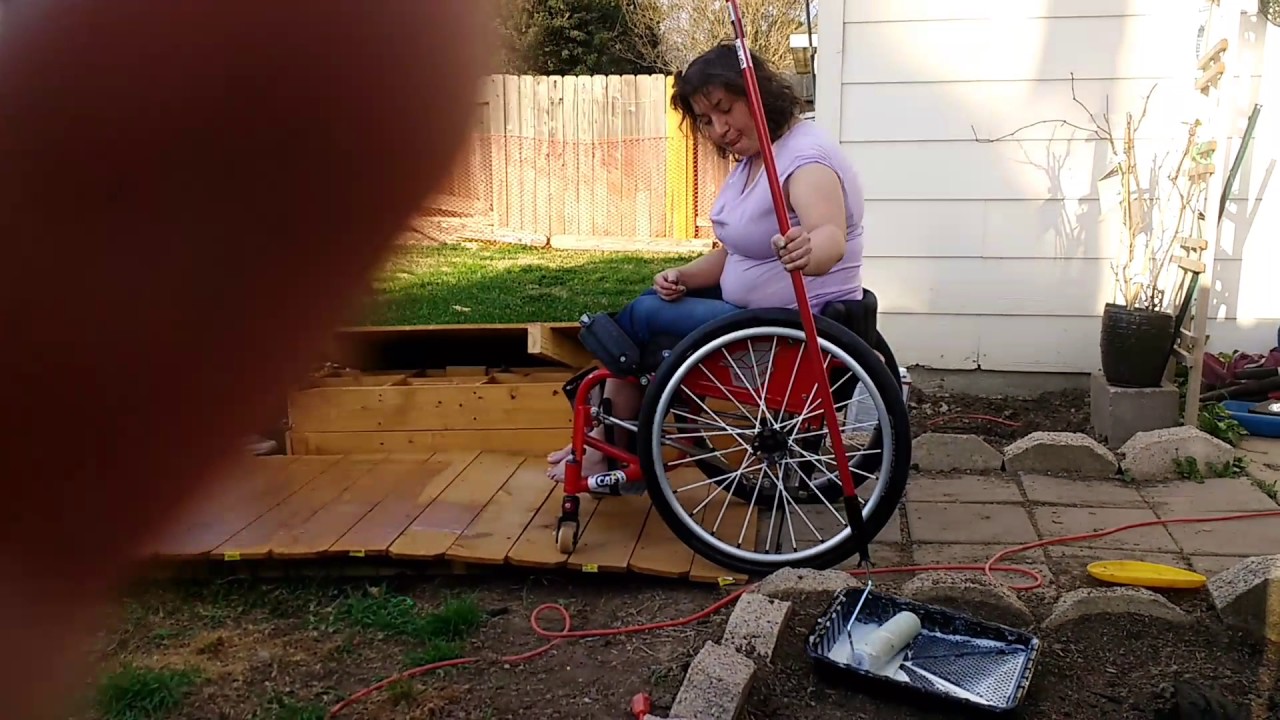Building a wheelchair accessible Gardening Area - YouTube