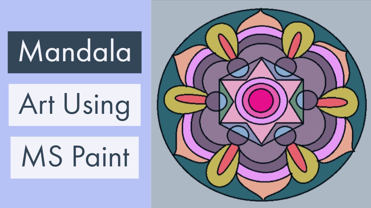 How to Draw Mandala, easy Mandala drawing, ms paint drawing, how to ...