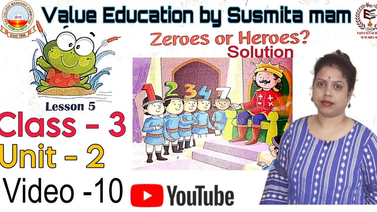 DAV VALUE EDUCATION CLASS 3 LESSON 5 SOLUTION - YouTube