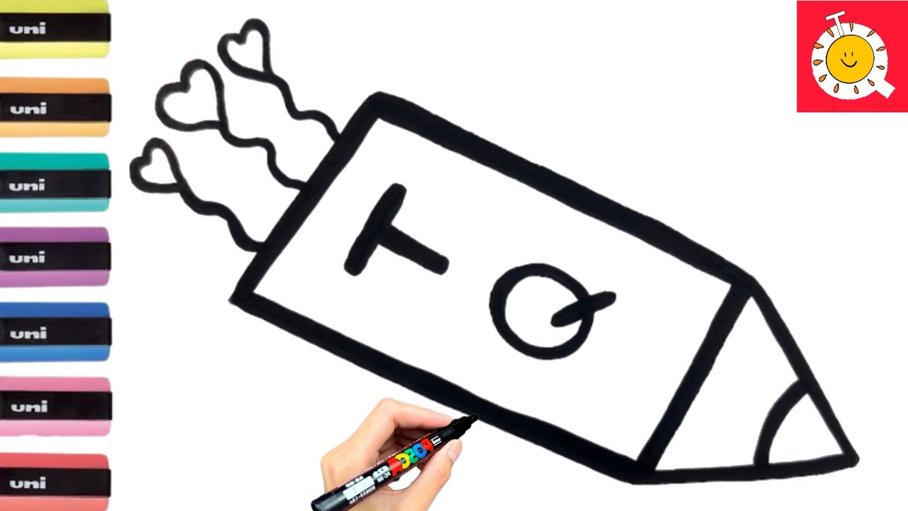 How to draw Cute Pencil for kids|| Drawing for kids - YouTube