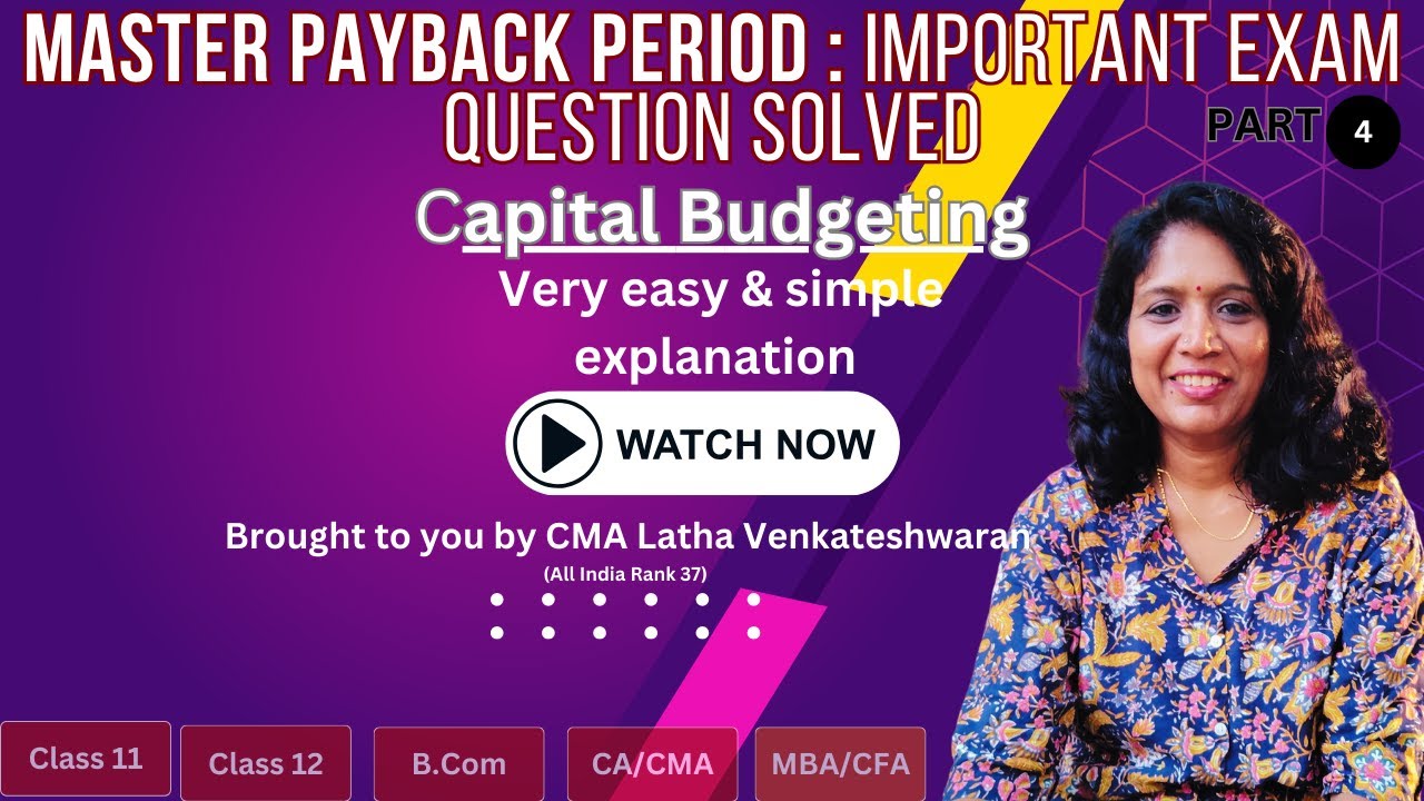 Mastering Payback Period: Important Exam Question Solved - YouTube