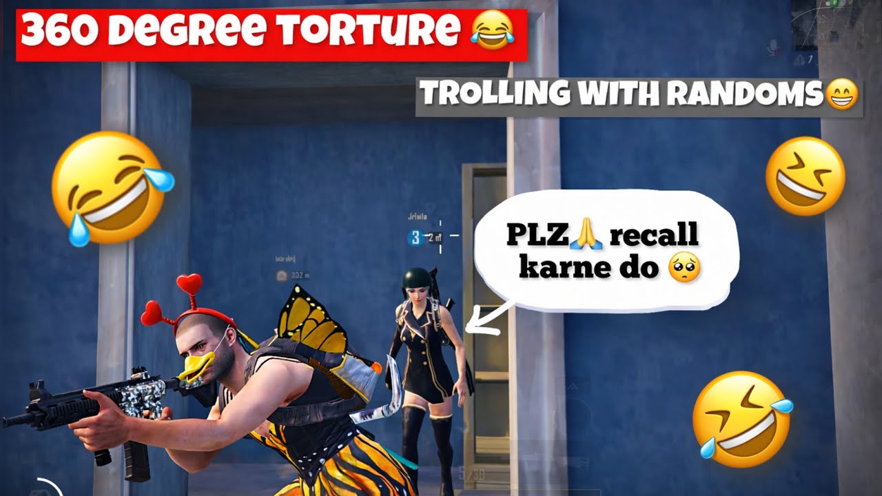 360° TORTURE 😂 | Trolling With Randoms in BGMI🤣 WAY OF HR 💀 - YouTube