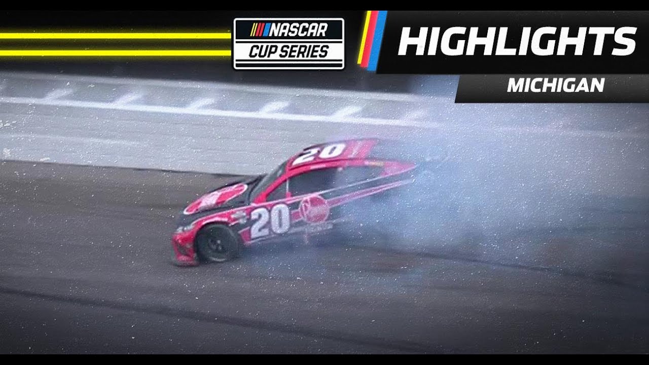 Christopher Bell wrecks from the lead at Michigan racing Alex Bowman ...