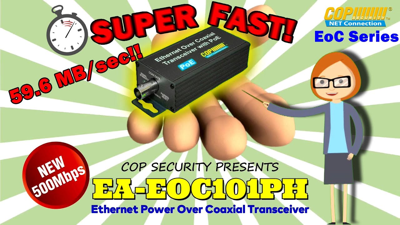 COP Security's newest EoC transceiver with 500Mbps, now transmits in ...