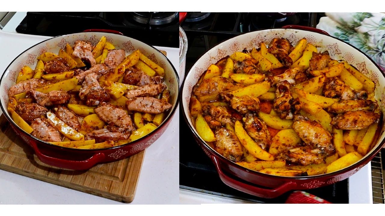Tave me patate dhe pule. Piqe ne furre sikur ta kesh pjekur ne zgare ...