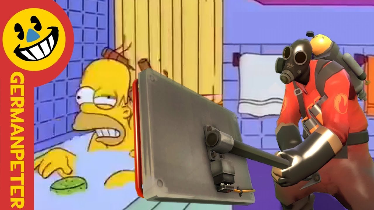 Homer gets hit by a chair but it's Team Fortress 2 - YouTube