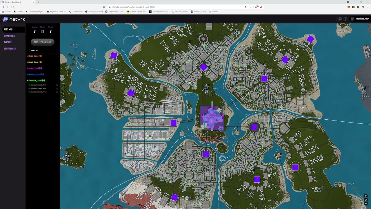 How to find land parcels on the NetVRk mint map - YouTube