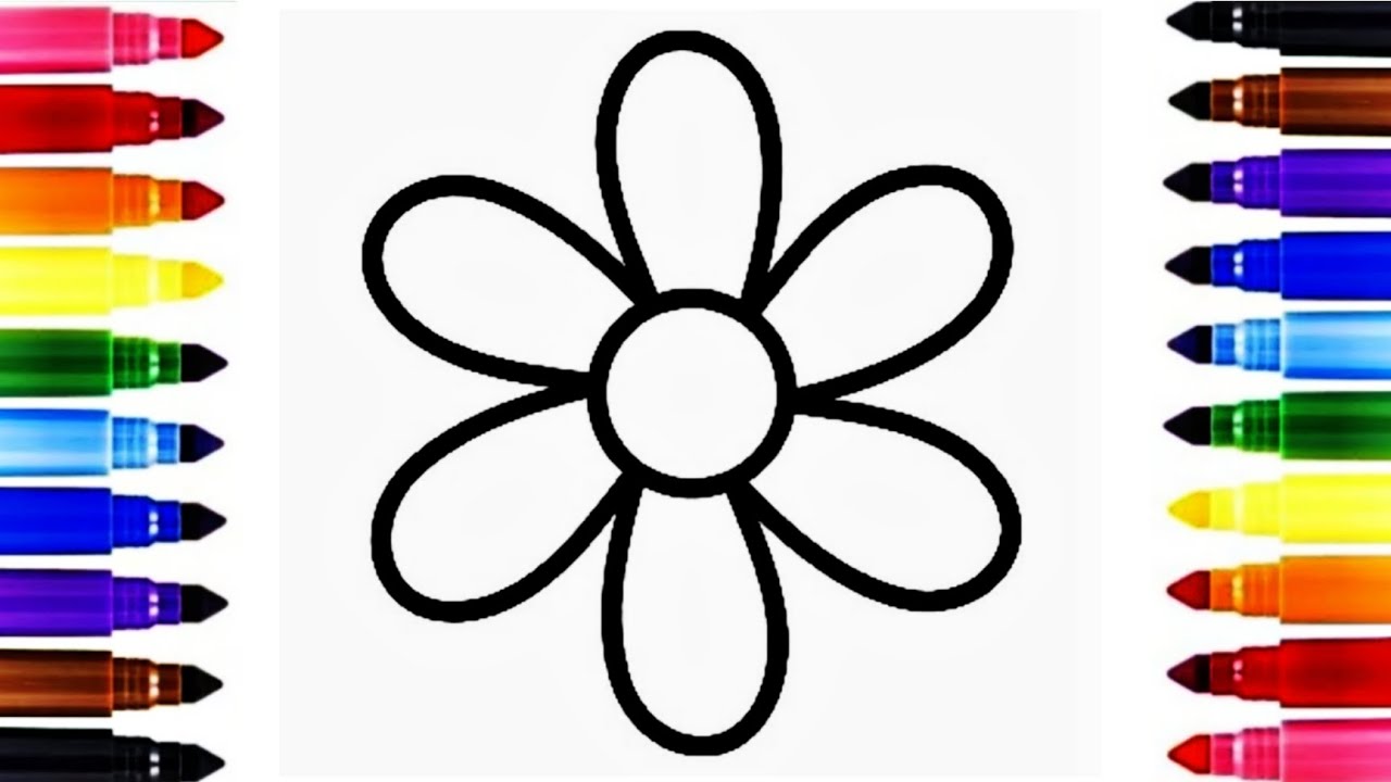 How to draw a beautiful flowers 🌸/cute and beautiful flowers drawing ...