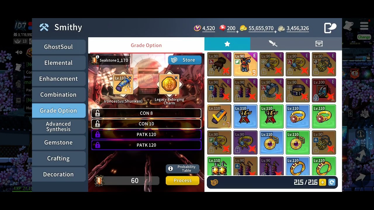 Ghost Soul M (GhostM) Gacha Zodiac & Making Gauntlet/Shuriken Lv.110 ...