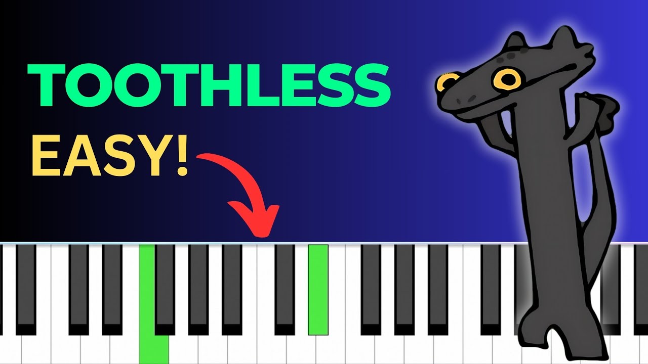 EASY! Toothless Meme | Piano Tutorial | Beginner - YouTube