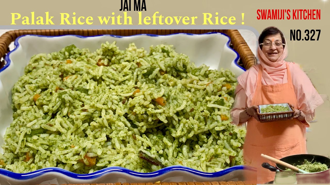 Palak Rice ! | With leftover Rice or freshly made boiled Rice | No ...