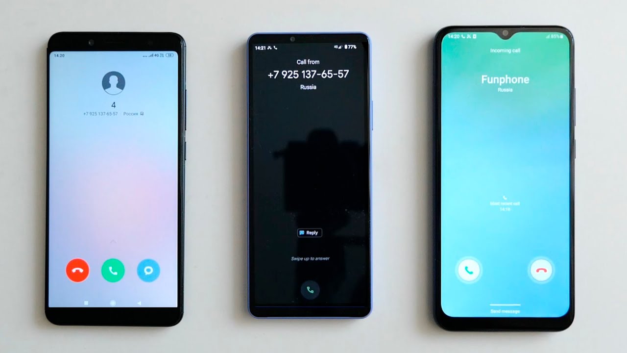 Xiaomi vs Sony vs Samsung Galaxy incoming call - YouTube