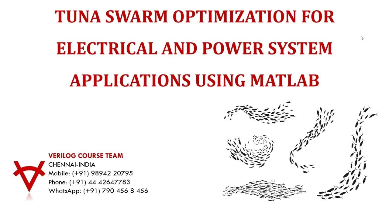 Tuna Swarm Optimization For Electrical And Power System Applications Using Matlab Youtube