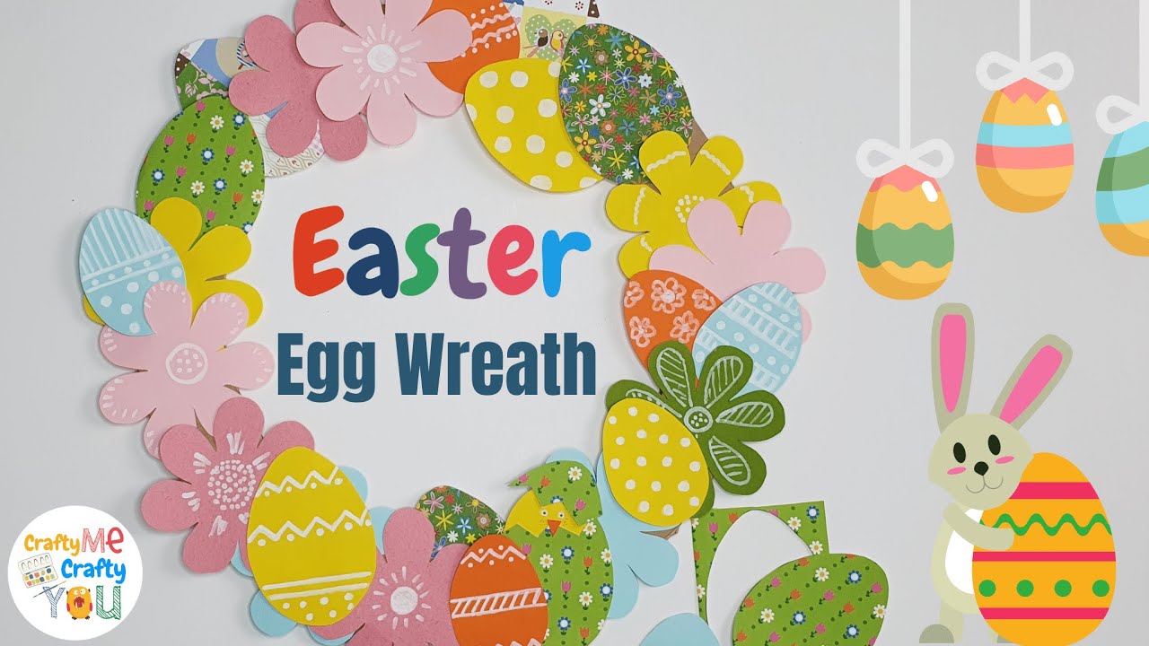 DIY EASTER PAPER EGG WREATH | EASTER CRAFTS FOR KIDS - YouTube