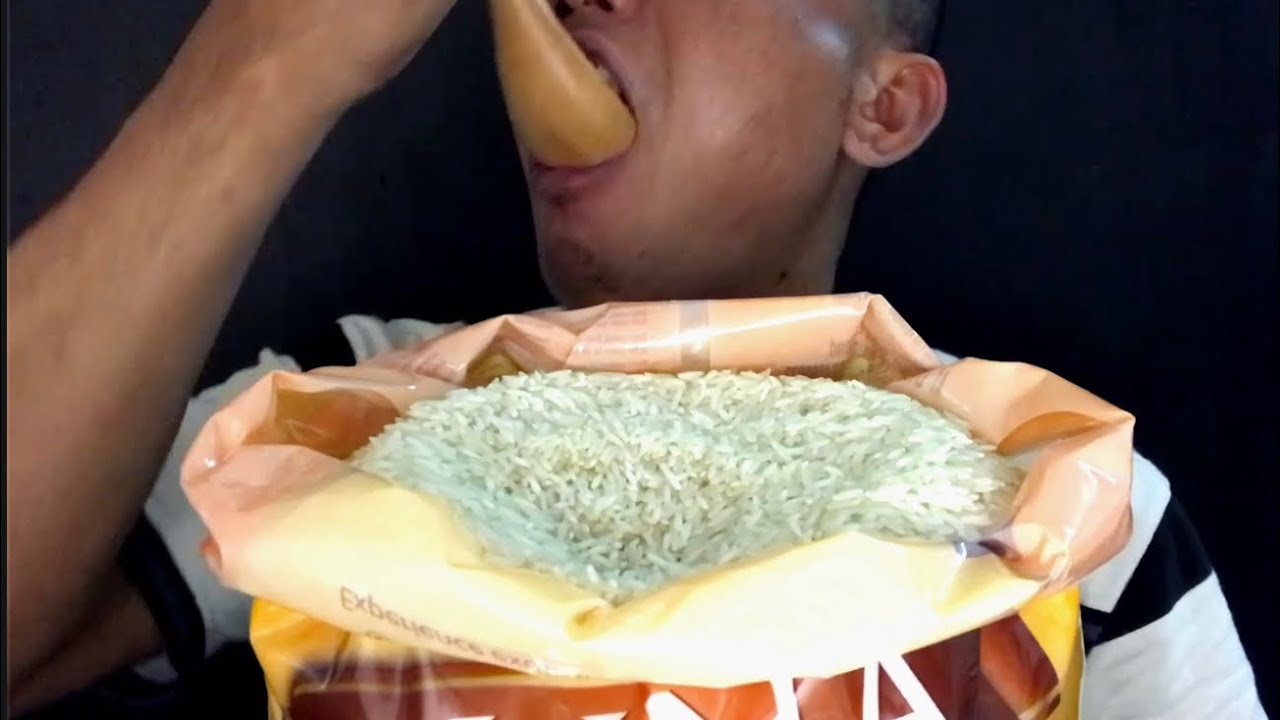 EAT ELINA BASMATI RICE // MAKAN BERAS DI KARUNG / ASMR MUKBANG CHAN ...