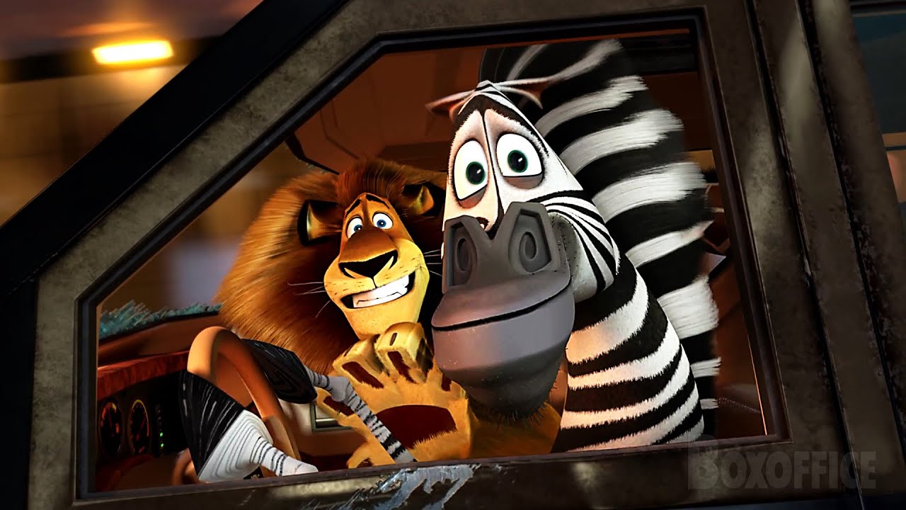 Les Animaux de Madagascar VS La Police Française | Madagascar 3 : Bons ...